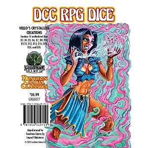 Goodman Games DCC RPG Dice: Vello's Crystalized Creations - 14 Piece Dice Set, Roleplaying Game, Dungeon Crawl Classics, Goodman Games, Multicolored Dice, Tabletop Gaming