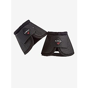 LeMieux Ballistic Overreach Horse Boots - Over Reach or Bell Boots for Horses - Protective Gear and Training Equipment - Equine Boots, Wraps & Accessories (Black - XLarge)