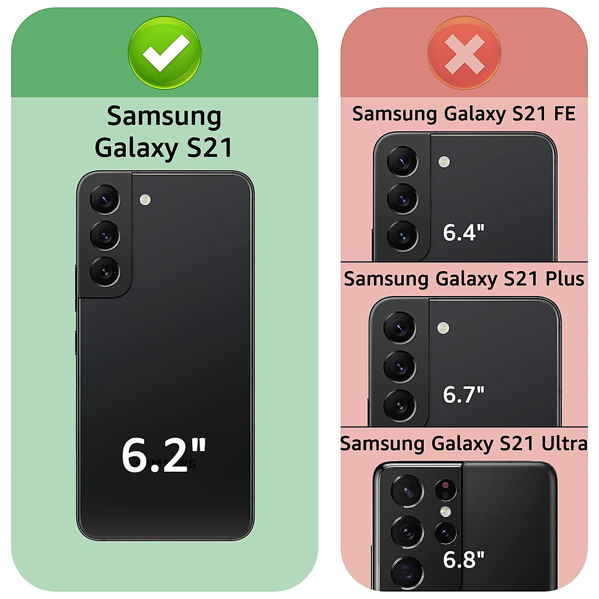 XcaseBar for Samsung Galaxy S21 Wallet case with Zipper Credit Card Holder【RFID Blocking】, Flip Folio Book PU Leather Phone case Shockproof Cover Women Men for Samsung S21 case Wine Red