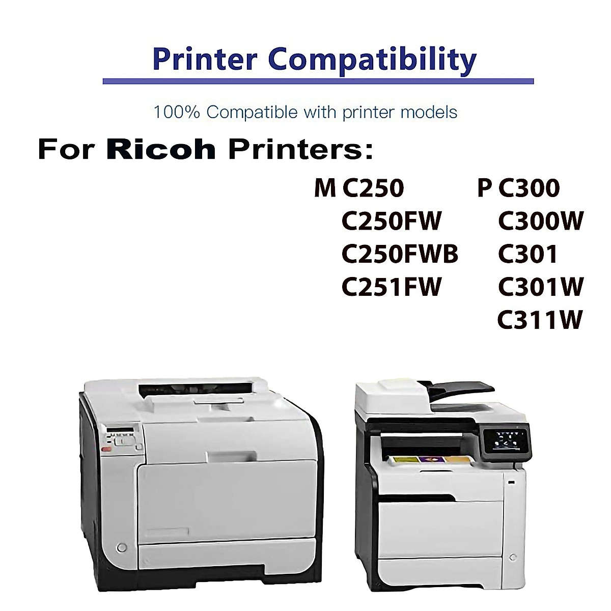 SINIYA 1-Pack (Black) Compatible High Capacity 408336 Toner Cartridge Used for Ricoh M C250 C250FW C250FWB C251FW, P C300 C300W C301 C301W C311W Printer