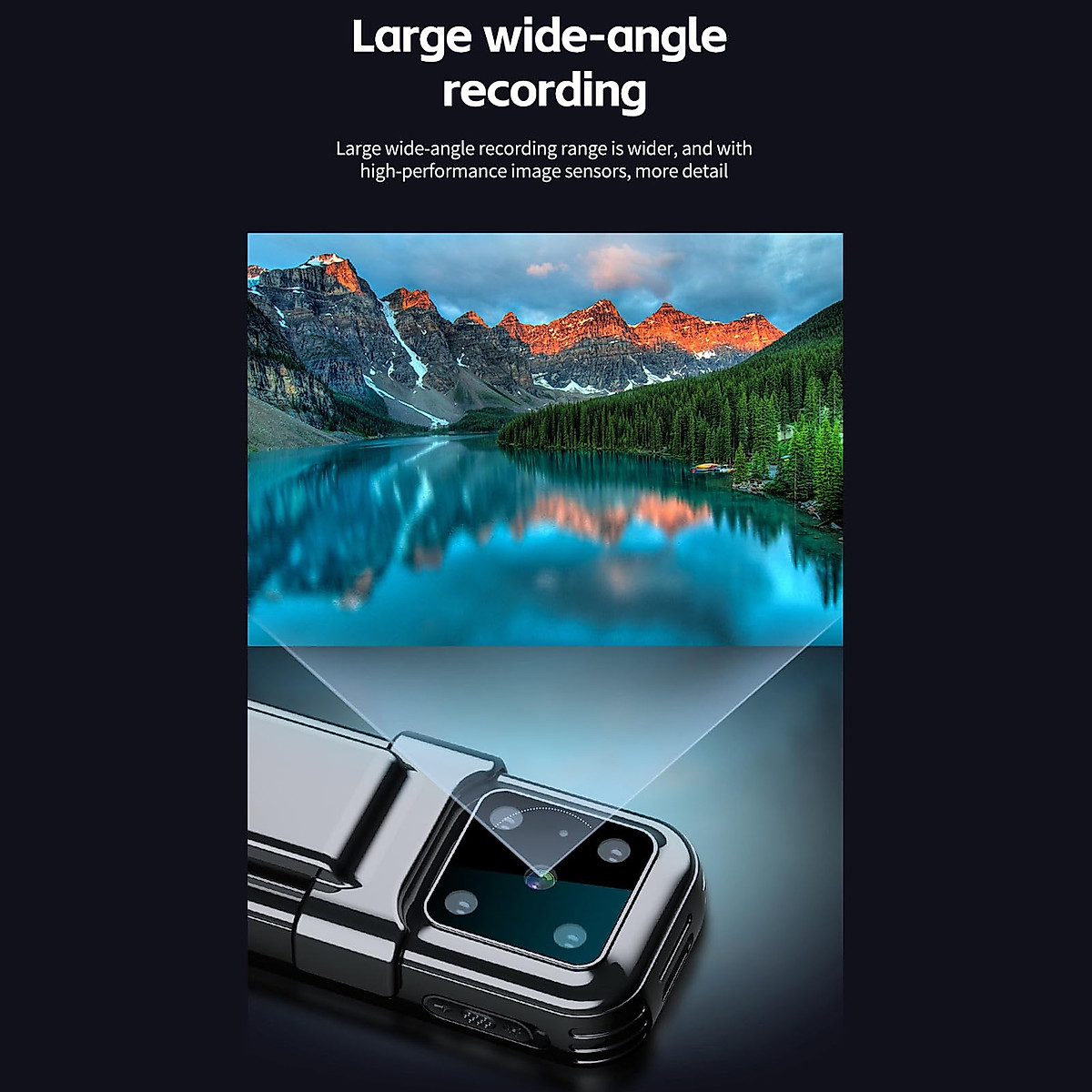 Portable Camera, 1080P WiFi Sports Camera 16G Storage One Button Operation for Video Recording