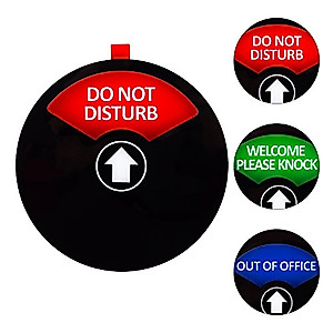 Kichwit Privacy Sign, Do Not Disturb Sign, Out of Office Sign, Welcome Please Knock Sign, Office Sign, 5 Inch, Black