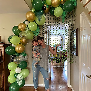Freechase Dark Green Latex Balloons - Dark Green Party Balloons 139 Different Sizes 5/10/12/18 Inch, Dark Green Balloon Garland Kit for Birthdays, Graduation, Baby Shower, and Bachelorette Party