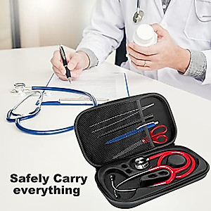 Carrying Stethoscope Case, Portable Stethoscope Bag Compatible with Littmann Classic III, Fit for Nurses,Doctor and Students