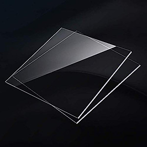 Umootek Acrylic Sheet Clear Cast Plexiglass 12 x 12 inches Square Panel 1/4 Thick (6mm) Clear Plastic Plexi Perspex Plate Panel with Protective Paper for Signs, DIY Display Projects, Craft