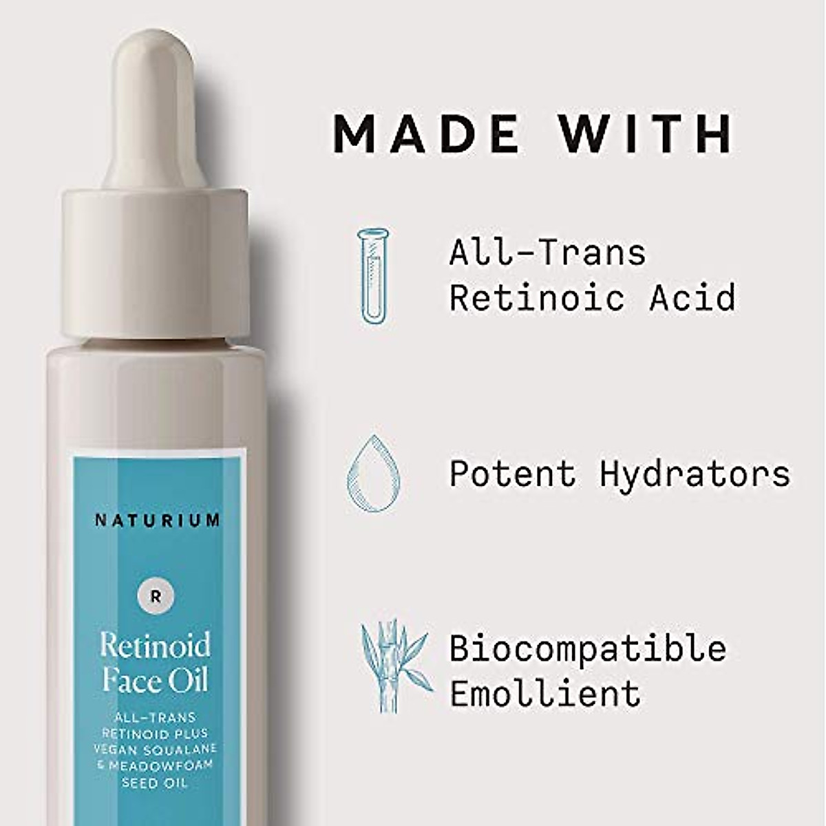 Naturium Retinoid Face Oil - 1oz, With Advanced Retinol Ester, Squalane & Meadowfoam Seed Oil The Power of Retinol Without the Irritation, Even Skin Tone Facial Serum