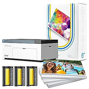 Liene 4x6'' Photo Printer, Photo Printer (100 Sheets), Full-Color Photo, Portable Instant Photo Printer for iPhone, Thermal Dye Sublimation, Wi-Fi Picture Printer w/ 100 Sheets Paper & 3 Cartridges