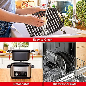 Galanz 8-in-1 Multi Cooker with Air Fry, Sous Vide, Rice, Sauté, Slow Cook, Steam, Roast, & Grill - Removable 8 QT Cooking Bowl, 8 Pre-Set Programs, Stainless Steel