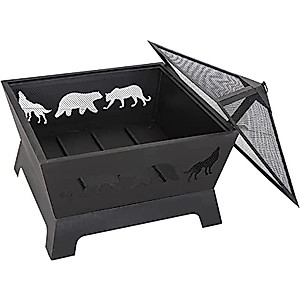 Outdoor Heating Fire Pits Fireplaces 26 Inch Patio Lawn Garden Cooling Stove Burning Backyard BBQ Barbecue Airflow Family Friend Camping Picnic Bowl Lid Container Stay Keep Warm Home Weather Night