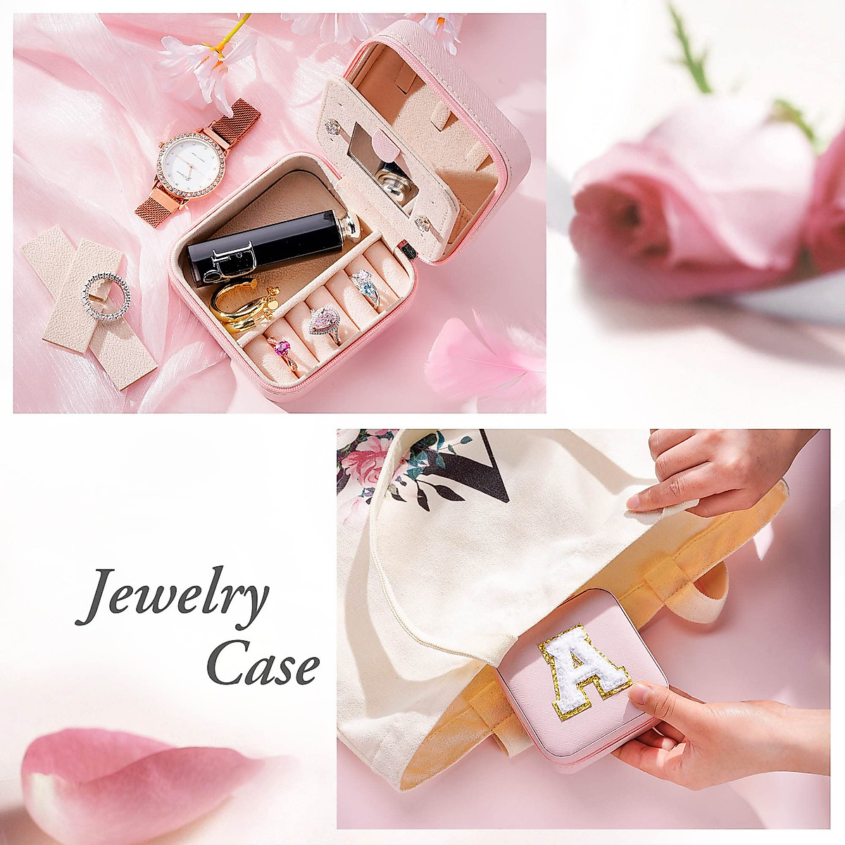 Yqljew Graduation Gifts for Women Girls - Travel Jewelry Case for Women, Small Jewelry Travel Case| Mini Jewelry Case| Birthday Gifts for Women Gifts for Girlfriend Gifts for Friends Jewelry Holder