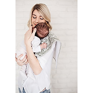 Copper Pearl Baby Burp Cloth Large 21''x10'' Size Premium Absorbent Triple Layer 3 Pack Gift Set “Alta