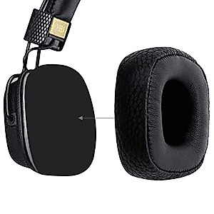 CRUVURBI Replacement Earpads for Marshall Major III 3 Headphone Ear Cushions Muffs Sponge Sleeve Earmuff 1Pair black