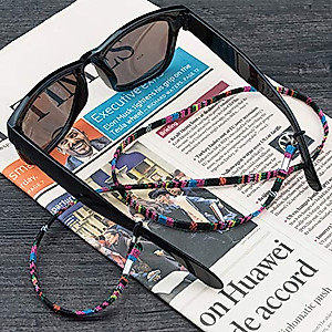 EAONE 10 Pieces Eye Glasses Holders Around Neck, Glasses Strap Sports Sunglasses Strap Eyeglasses Lanyard for Men Women Kids (Colorful)