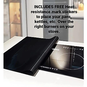 U´re made 4 cooking - Large Induction Cooktop Protector Mat 28.34" x 20.47", Magnetic Electric Stove Cover Antistrike/Antiscratch Glass Top Stove Cover. Max temperature resistance 425℉.