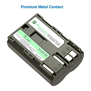 Powerextra 2 Pack Replacement BP-511 Battery for Canon BP-511A and 5D 50D 40D 20D 30D 10D Digital Rebel 1D D60 300D D30 Kiss Powershot G5 Pro 1 G2 G3 G6 G1 Pro90