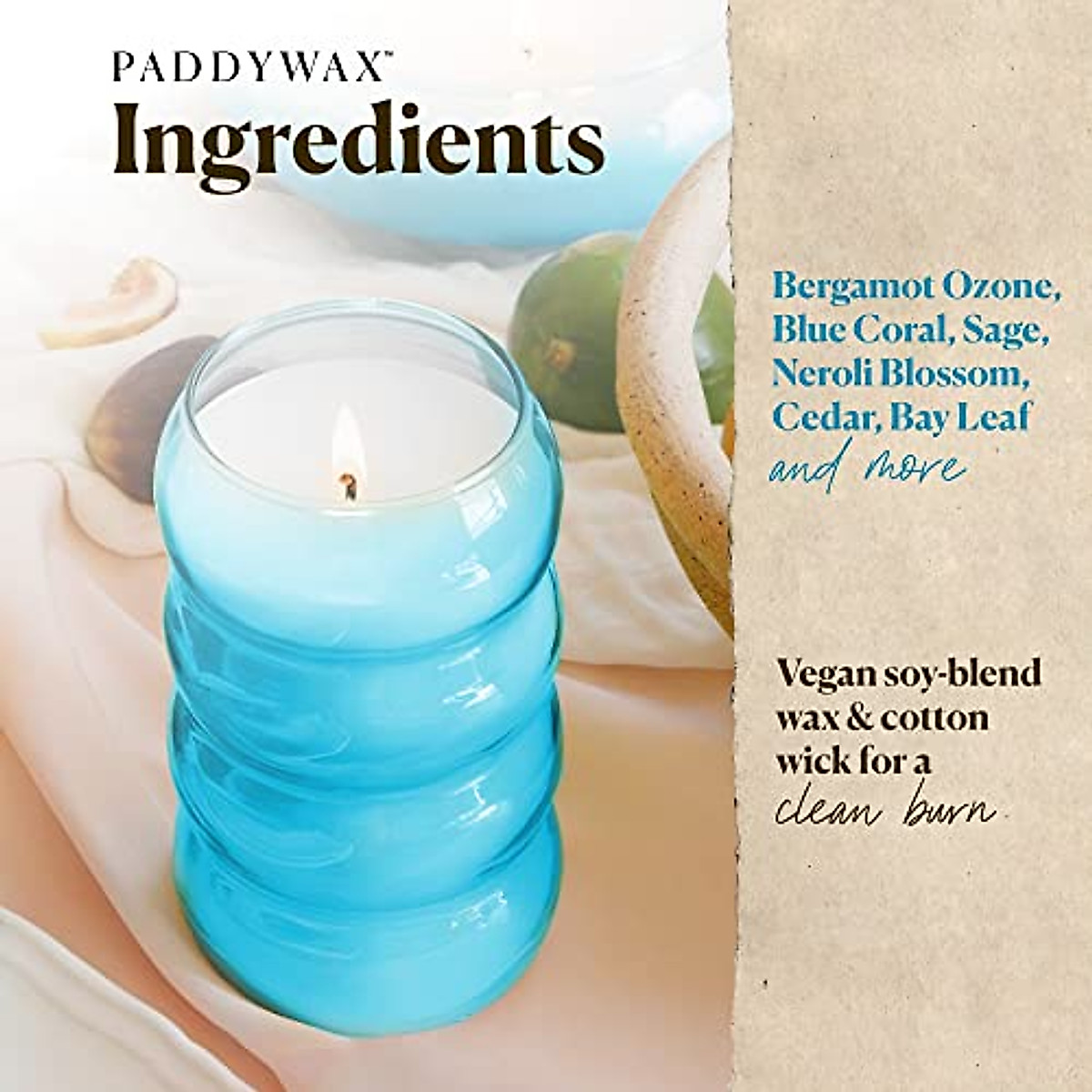 Paddywax Candles Realm Candle, 12 Ounces, Blue, Haze
