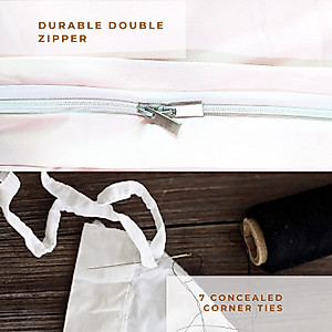 Premium Quality 120x120 Super King Plus White Solid Duvet Cover Set Zipper Closure & Corner Ties Easy Fit,Breathable 800-TC Ultra Soft Pillow Sham 2pc 100% Soft Egyptian Cotton