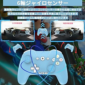 FONLAM Switch Controller Compatible with PC/iOS/Android, Wireless Controller for Nintendo Switch Lite/OLED, Programmable Back buttons, Cross Key is Interchangeable With Left Joystick, Layout of ABXY Can Be Changed, Adjustable Turbo Function/Vibration, Aut