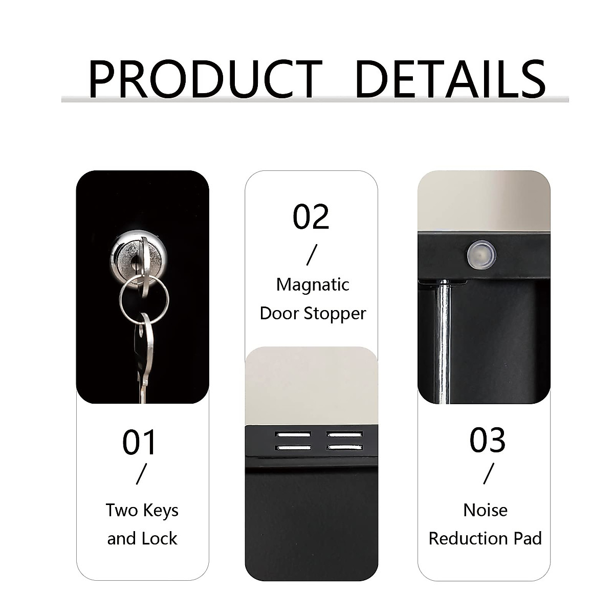 iDEKAI Metal Storage Cabinet with Lock, 36" Garage Storage Cabinets with 2 Lockable Doors and 2 Adjustable Shelves,Tall File Cabinet, Tool Cabinet for Office,Home,Garage,Gym,School (Black)