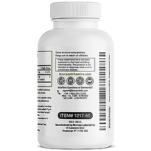 Bronson Cinnamon 2000 MG per Serving Plus Chromium Supports Sugar Metabolism, High Potency Chromium, Non-GMO, 60 Vegetarian Capsules