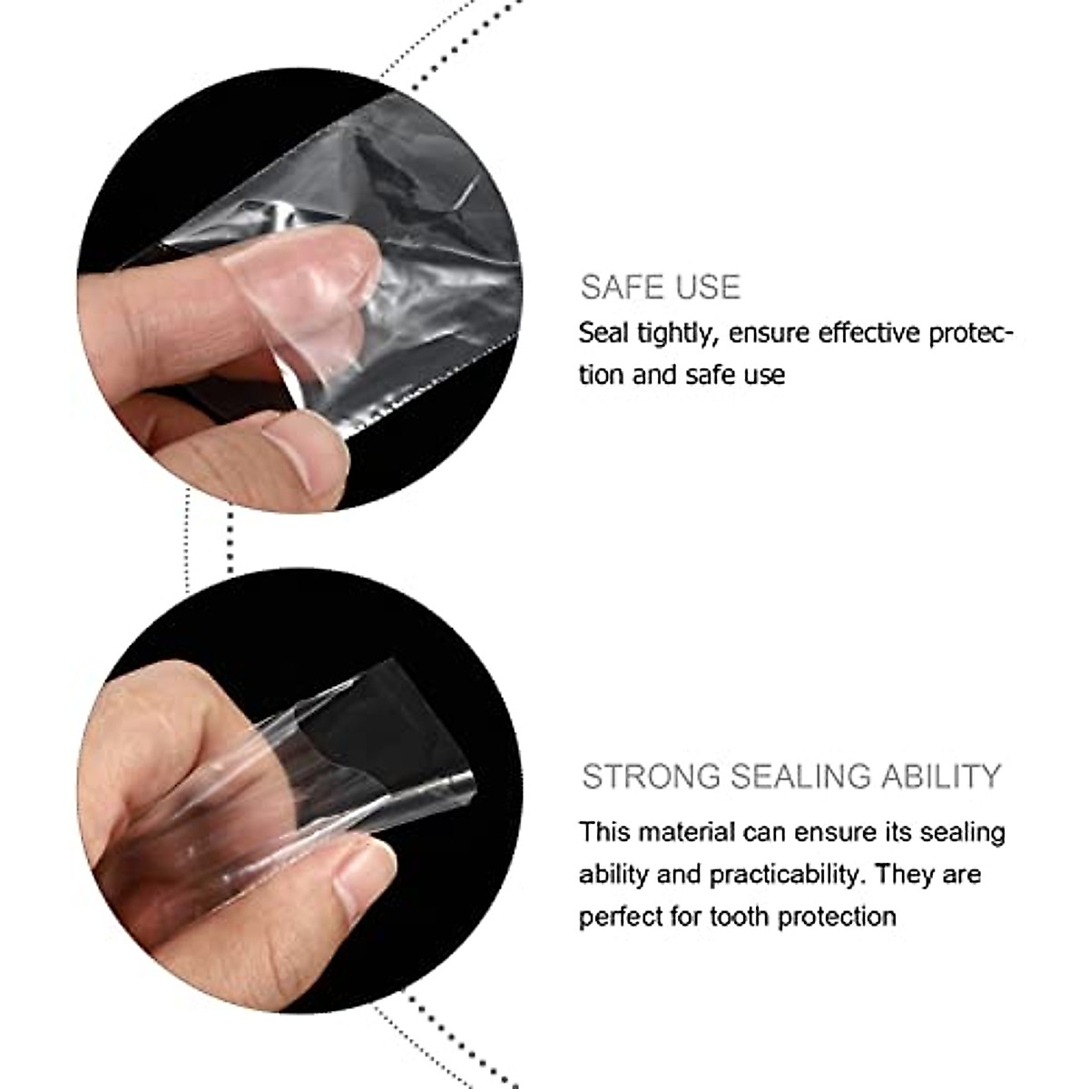 Healifty 500Pcs Professional Dental Protection Bags X-ray Transducer Pockets Sealing Bags