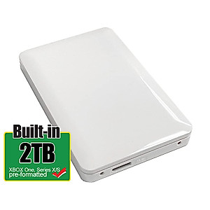 Avolusion 2TB USB 3.0 Portable External Gaming Hard Drive (for Xbox One X, S & Series X, S - Pre-Formatted) White - 2 Year Warranty