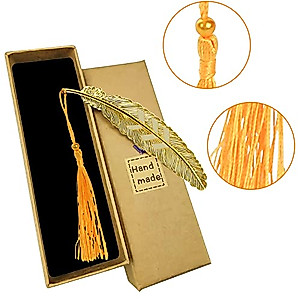 Metal Feather Bookmarks, Metal Bookmarks for Women Men Kids Girls - Cute Bookmarks for Book Lovers, Gifts for Teachers and Readers