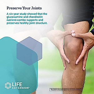 Life Extension Glucosamine / Chondroitin Capsules - Joint Health Supplement Pills - Advanced Formula for Healthy Cartilage, Knee Support & Joints Strength - Gluten Free, Non-GMO - 100 Capsules