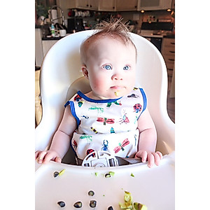 BapronBaby Eric Carle Bug World Bapron - No Neck Tie Safer Bib for Baby & Toddler - Soft Waterproof Stain Resistant - Machine Washable - Sz Baby/Toddler 6m-3T