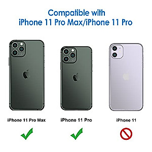 JETech Camera Lens Protector for iPhone 11 Pro Max 6.5-Inch and iPhone 11 Pro 5.8-Inch, 9H Tempered Glass, HD Clear, Anti-Scratch, Case Friendly, Does Not Affect Night Shots, 3-Pack