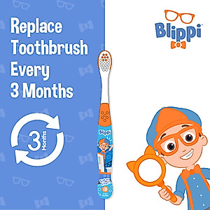 Brush Buddies Blippi Kids Toothbrushes, Manual Toothbrushes for Kids, Toothbrush for Toddlers 2-4 Years, Blippi Childrens Toothbrush, Soft Toothbrushes, 6PK