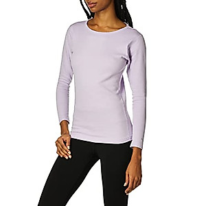 Duofold Women's Thermal Crew, Lilac wash, Small