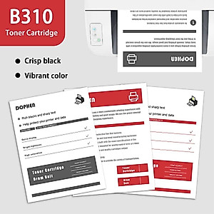 B310 Black Toner Cartridge 006R04377: Dophen 1 Pack High Capacity 006R04377 Toner Replacement for B305 B310 B315 Printer