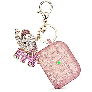 VISOOM Airpods Pro 2 Case Cover Cute with Bling Elegant Keychain for Apple Airpods pro 2nd Generation Case Cover Silicone iPod pro 2 Case Airpods pro 2nd Generation/Air Pro Pods 2nd Gen (Rose Gold)