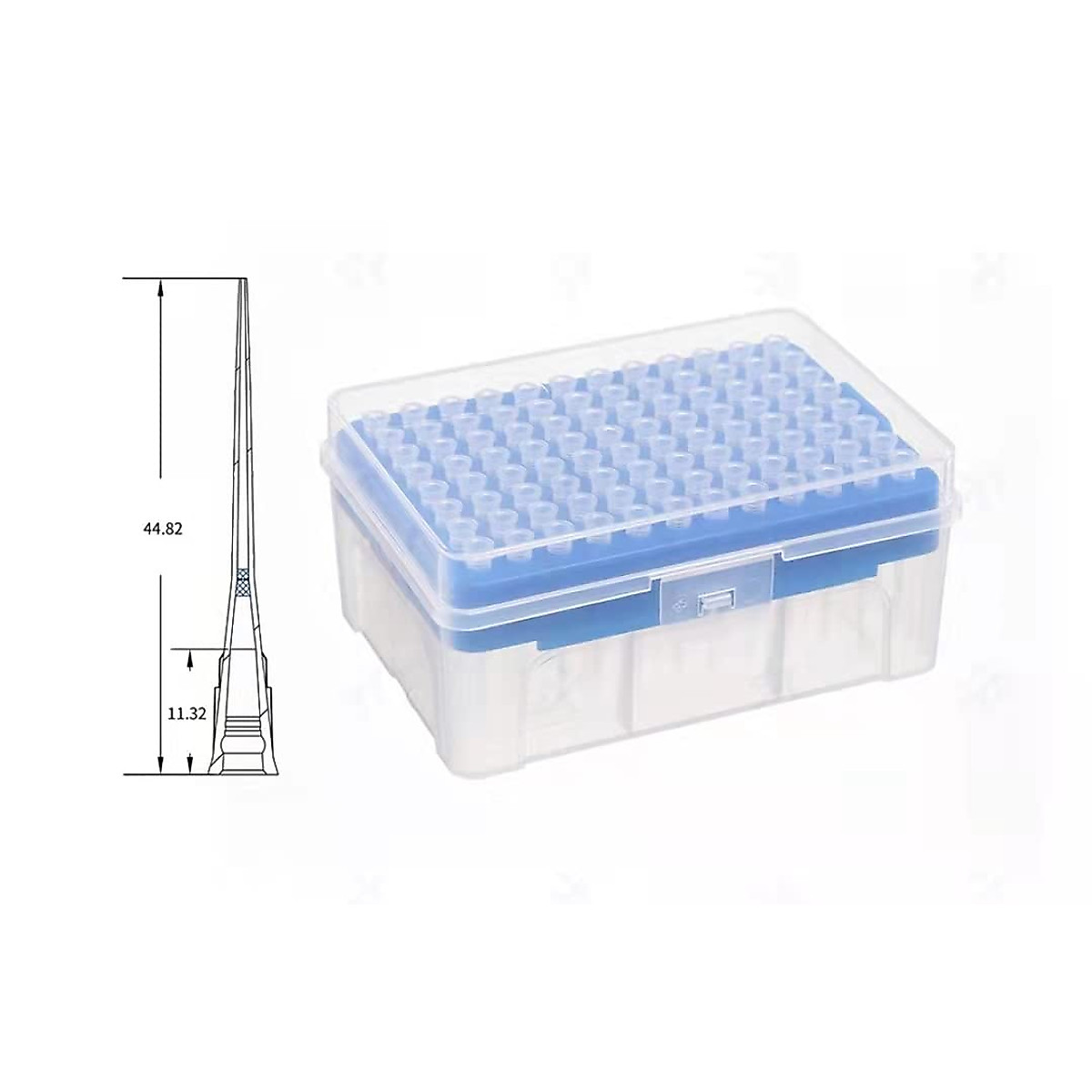 TYQILIN 10ul Universal Filter Pipette Tips Racked,RNase/DNase Free & Pyrogen Safe, Clear, 96 Tips/Rack Pk x 10 Racks (10ul)