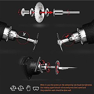Cutting Wheel Set for Drills Rotary Tool, 8Pcs HSS Rotary Drill Saw Blades Steel Saw Disc Wheel Cutting Blades with 1/8" Straight Shank Mandrel, one Screwdriver(Power Tools are not Included)