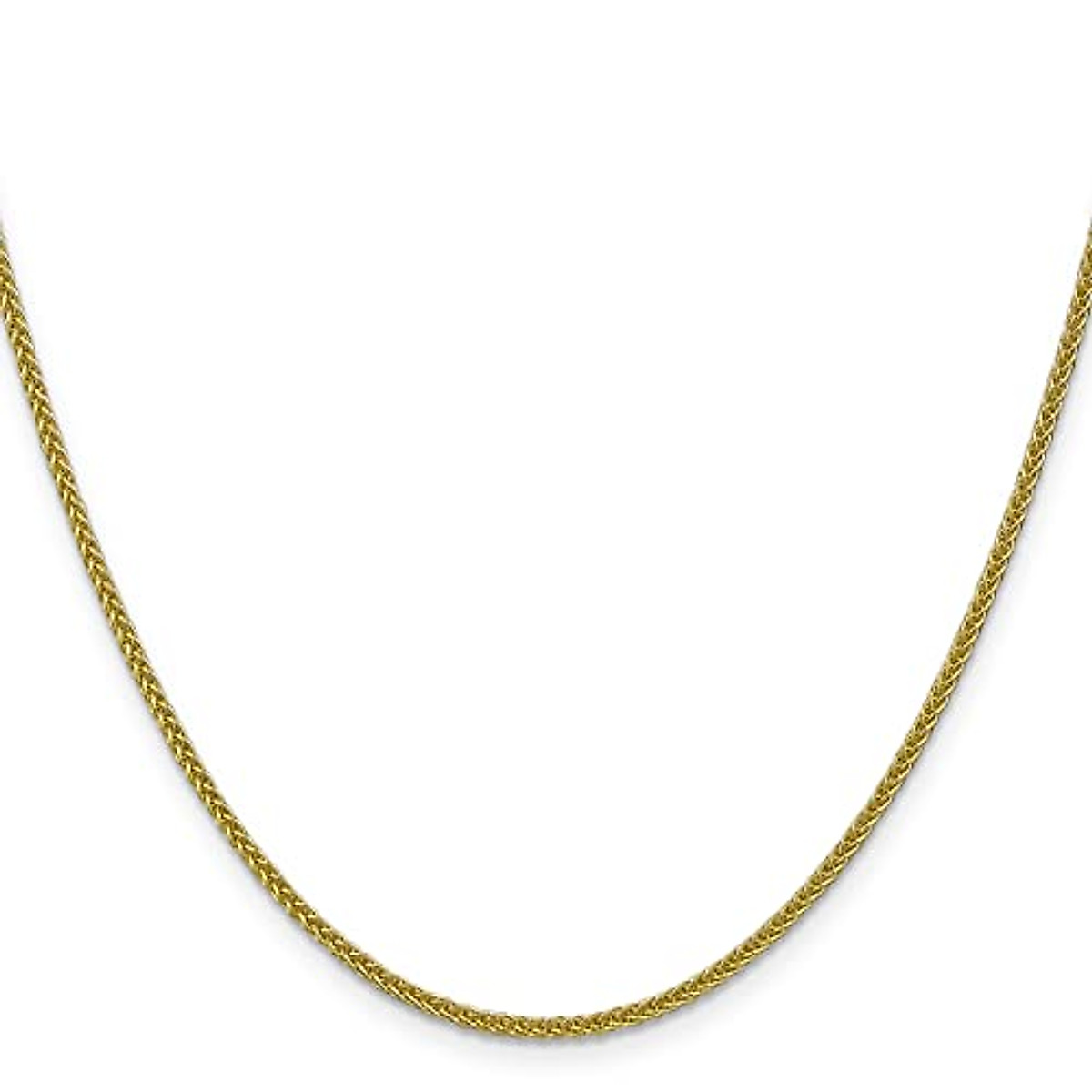 IceCarats 14K Yellow Gold 2mm 3 Wire Spiga Wheat Link Chain Necklace 16 inch