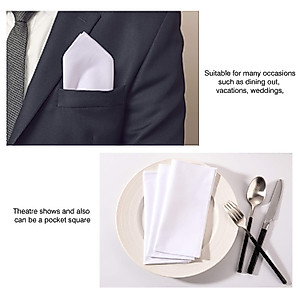 Deviegath Men's Handkerchiefs 18 Pack 100% White Cotton Solid White Hankie