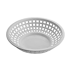 G.E.T. RB-820-W Round Serving / Bread Basket, 8", White (Set of 12)