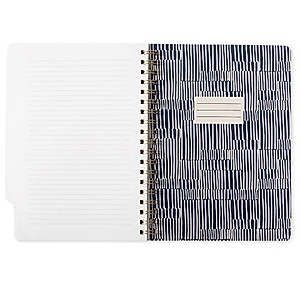 Fringe Studio Large Tab Notebook,"Tribal Lines", Flexible Paperback Cover, College Ruled, 5 Subject/Die-Cut Dividers, 7.25" X 10", 180 Lined Pages (343007), Multicolor