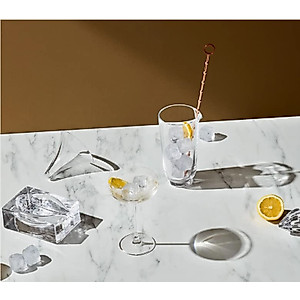 NUDE Cruet Glass Spoon Rest, Lead-Free, Crystal, Kitchen Utensil Cooking Holder, Decor and Accessories for Kitchen (Clear)