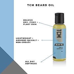 TCM Men's Beard Oil for Maximum Facial Hair Shine and Skin Softness (Single)