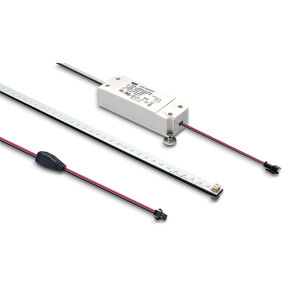 jimwhen 2x2 FT LED Magnetic Retrofit Kit,2FT LED Troffer Retrofit Kit,27W,Daylight White 5000K,0-10V Dimmable,T8 T10 T12 Fluorescent Replacement LED Light Strip,Quick Easy Install