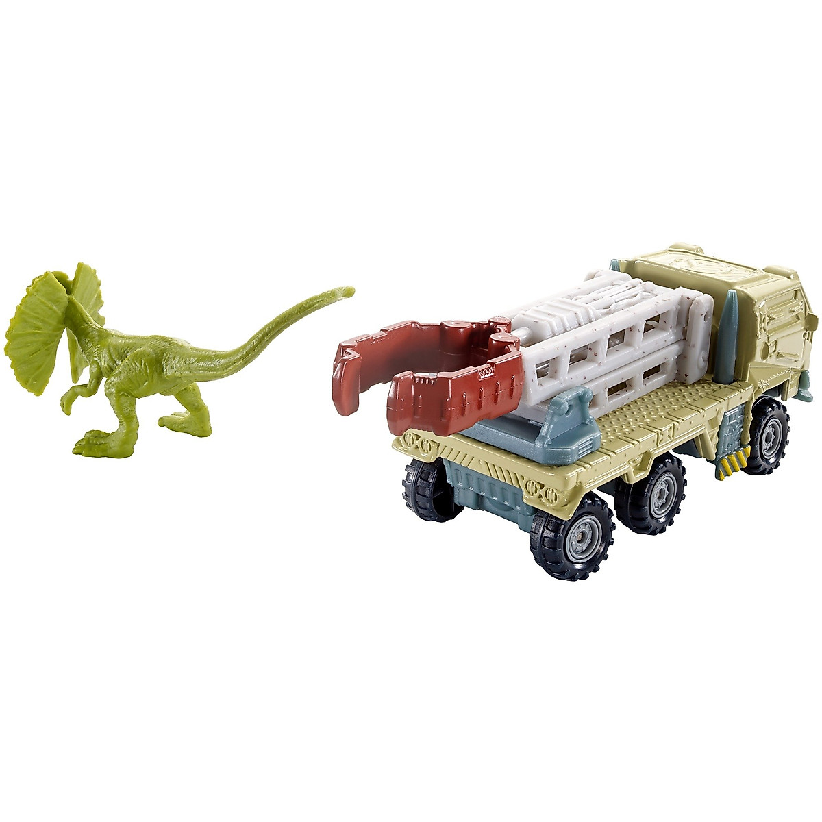 MATCHBOX JURASSIC WORLD DINO TRANSPORTERS DILOPHO-LOADER Vehicle and figure