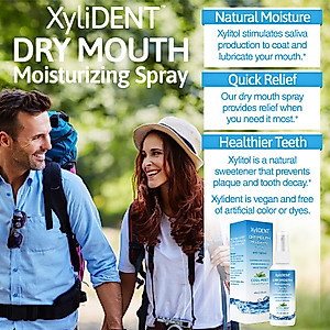 Nature's Stance XyliDENT Xylitol Dry Mouth Spray - Stimulates Saliva, Freshens Breath, Reduces Acid Production, Fast Acting Extended Relief, 2 Ounce (Cool Mint)