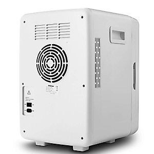 Nictemaw Mini Fridge Electric Cooler and Warmer, Mini Fridge with LCD Display and Digital Thermostat, Single Door Portable Makeup Skincare Fridge for Cars, Road Trips, Homes, Offices & Dorms