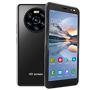 Garsentx Mate40 Pro Unlocked Smartphone, 5.45in HD Full Screen Cell Phones with Dual-Core CPU Dual SIM Card Front Rear Dual Cameras Support Face Recognition 128GB Expandable Storage（512MB+4GB）