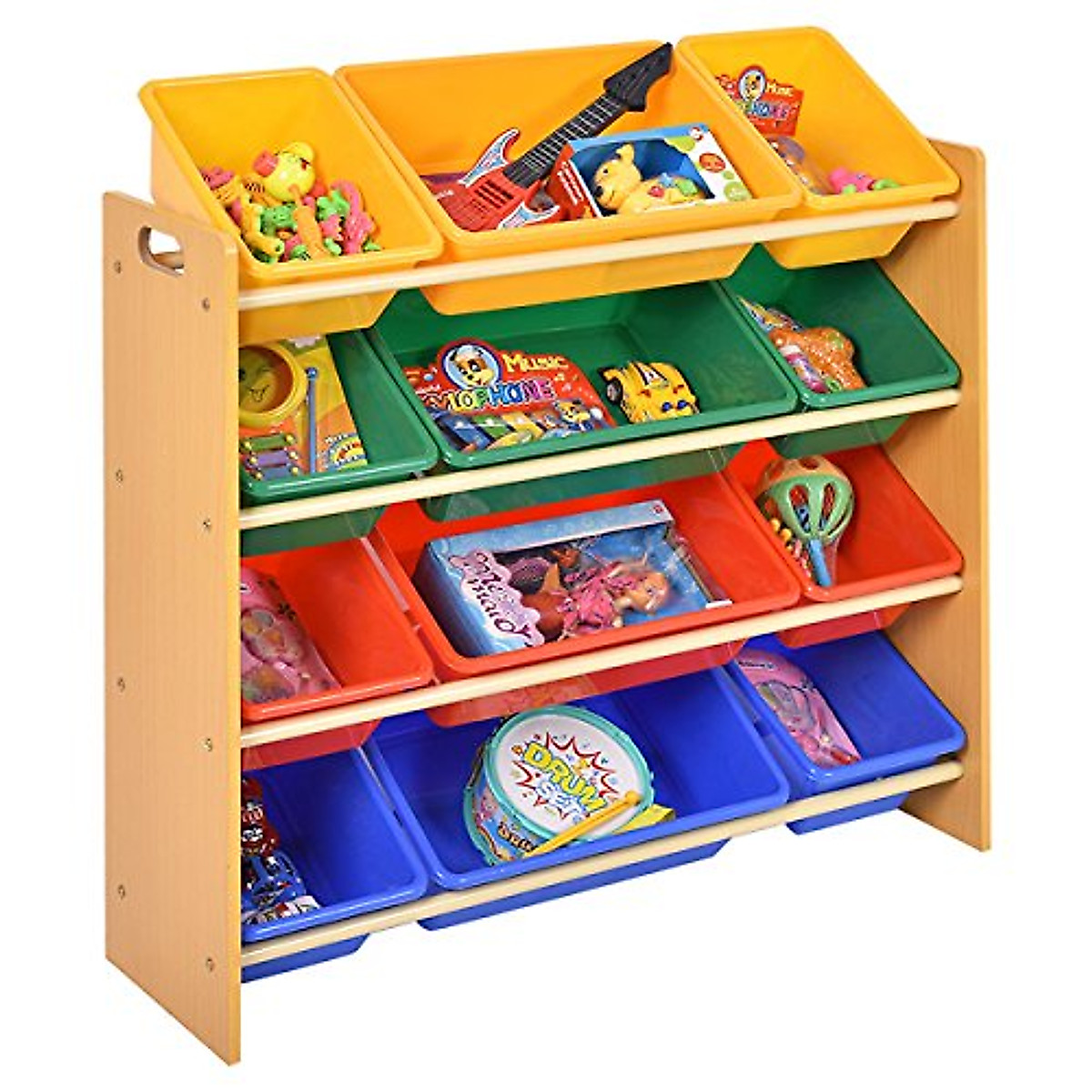 Costzon Toy Storage Organizer Bins Kids Playroom Activity Center Shelf Drawer