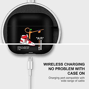 Gedicht for Airpods 3rd Generation Case Air Sports Shoes with Lanyard, Protective TPU Soft Cases Cover Rugged for Apple Airpod 3 Case with Keychain for Women Men，Black Red