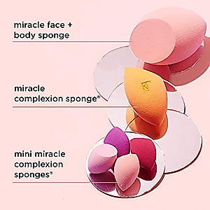 Real Techniques Mini Miracle Complexion Sponge Makeup Blender, Beauty Sponges,(2 Packs of 4, 8 Count Total)